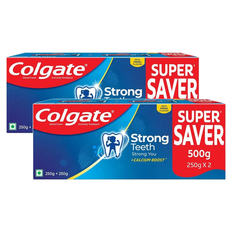 Colgate Strong Teeth Anticavity Toothpaste 250g+250g Pack of 2 – KartWalk