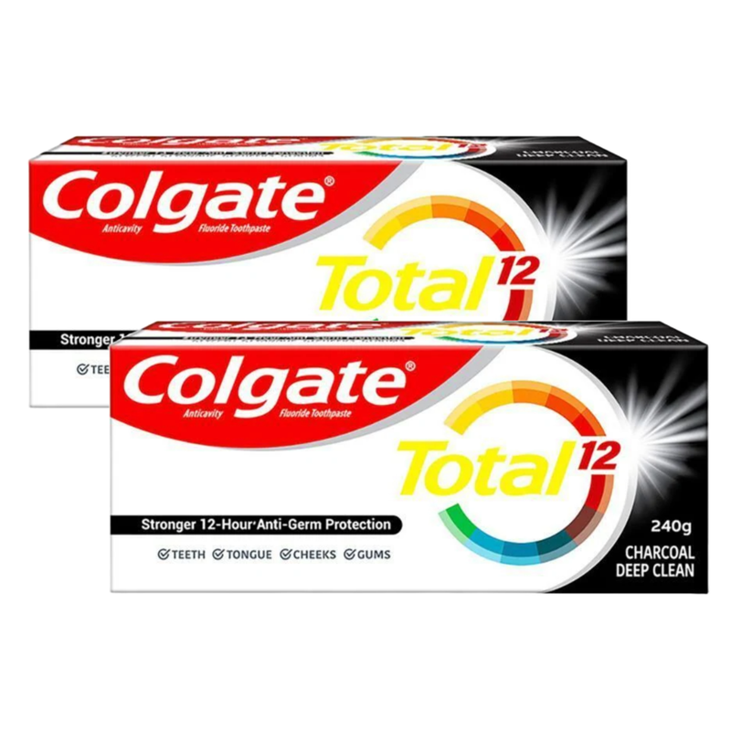 Colgate Total 12 Charcoal Deep Clean Anticavity Toothpaste (2x120g) Pa ...